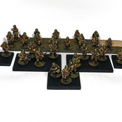 3D print 15mm Soviet Infantry Platoon・Cults