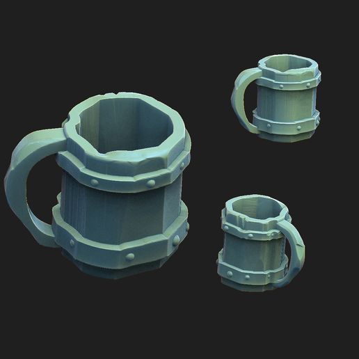 STL file Medieval Beer Mug 🍺 (OBJ)・3D printable model to download・Cults