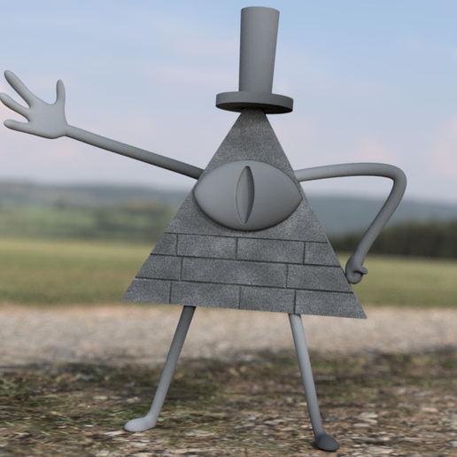 🎃 Gravity Falls - Bill cipher Statue・ STL File for 3D printing・Cults