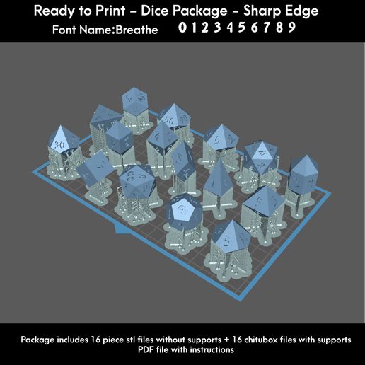 🎲 Dice Masters – Ready to Print - 16 Piece Set – Presupported STL Files ...