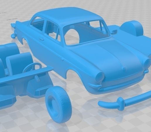 🚗 Volkswagen 1500 Notchback 1961 Printable Car・ 3D File for ・Cults