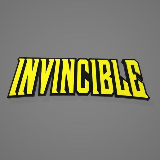 👾 INVINCIBLE - 3D Sign for Wall・Archivo STL para ・Cults