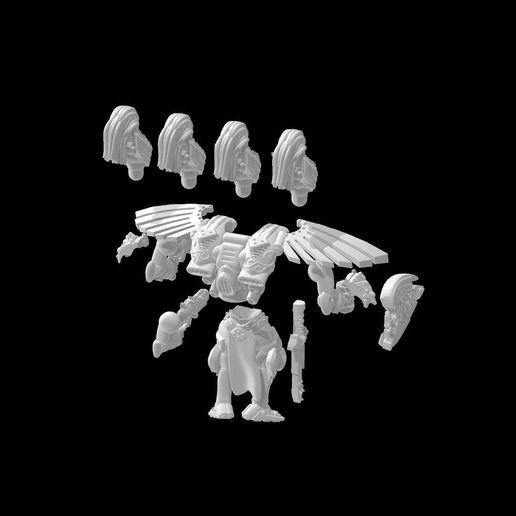 🎲 OPR - CUSTODIAN BROTHERS - JETPACK TEAM - Ouranos Cassowary・ STL File ...