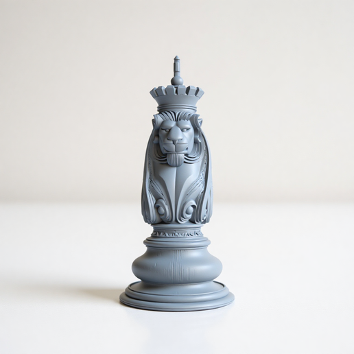 🦁 Lion King Chess Piece・Archivo STL para Impresión 3D・Cults