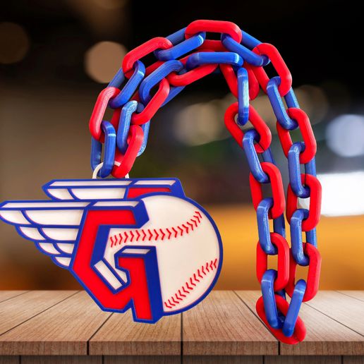 🎭 CLEVELAND GUARDIANS MLB CHAIN・ STL File for 3D printing・Cults