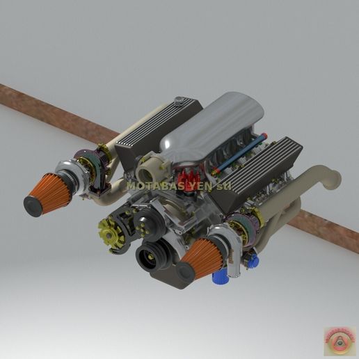 🚙 FORD 427 TURBO - ENGINE・ STL File for 3D printing・Cults