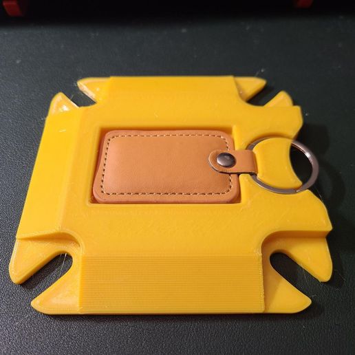 🗝️ Rectangular Leather Keyring fixture - laser engraving V2・ STL File ...
