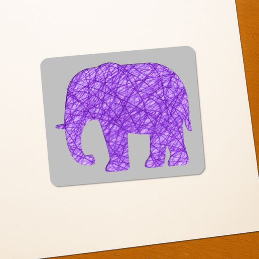 elephant stencil template