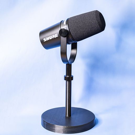 🎤 Single Shure Microphone Table Stand - Samson・Free STL File for 3D ...