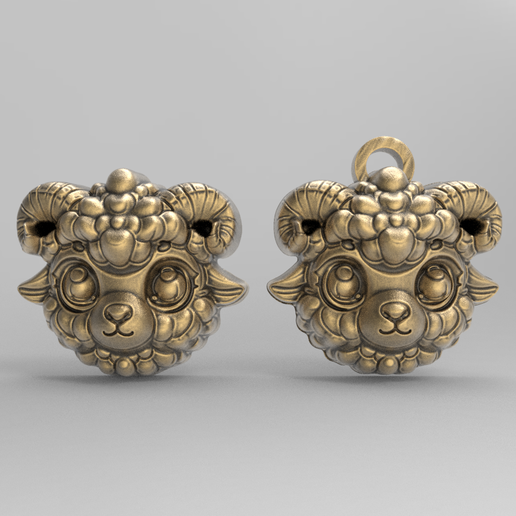 STL file cute ram with big horn 🐏 (OBJ)・3D printable model to download ...