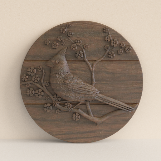 📁 3D Model STL file Cardinal Bird Panel・ STL File for 3D printing and ...