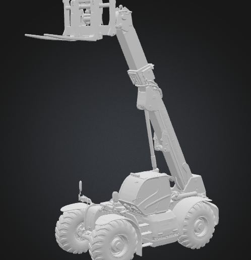 🎨 Telehandler w/ Forks Separate・ STL File for 3D printing・Cults