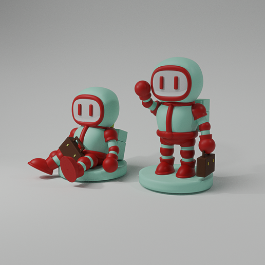 Free STL file Astrosky Tabletop Robot Miniature Art Toy 🎲 ・3D print ...