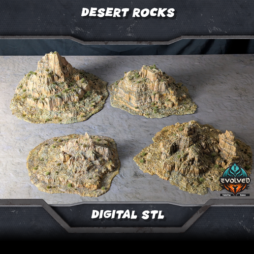 🏜️ Desert Rocks・ 3D File for 3D printing・Cults