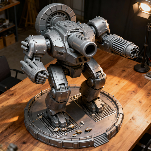 🤖 Heavy Assault Mech 3D Print STL - Combat Robot Figurine・ 3D File for ...