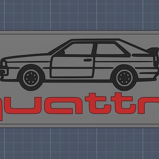 🚗 Audi Quattro Keychain – Retro Rally Legend Edition・Free STL File for ...