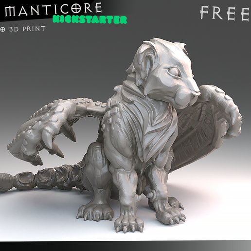 🆓 Manticore Cub - Free sample from My sweet Manticore・Free STL File for ...