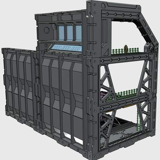 🤖 FULLY CUSTOMIZABLE MECHA HANGAR BASE・ 3D File for 3D printing・Cults