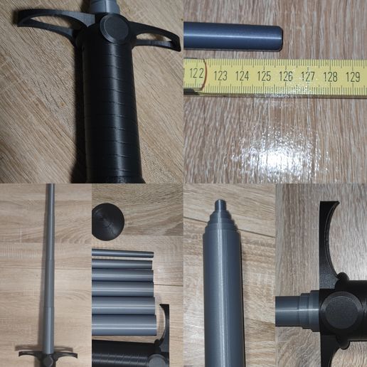 STL file Telescopic sword Sword 🗡️ ・3D printable model to download・Cults