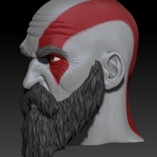 🗝️ KRATOS (KEYCHAIN)・ STL File for 3D printing・Cults