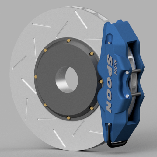 🥄 1/24 Spoon Twin-Block 282mm Brake Set (For Male Hub)・ 3D File for 3D ...