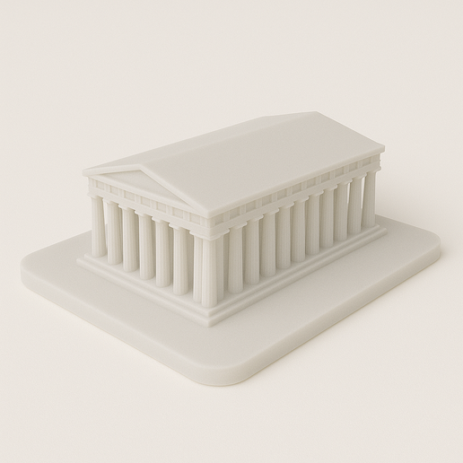 🏛️ Parthenon - Minimalistisches 3D-Druckmodell eines antiken griechischen Tempels・ STL Datei für ...