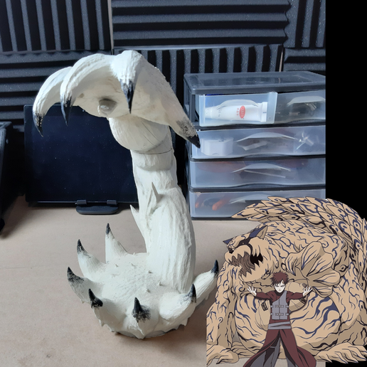 🕹️ Naruto: shukaku headset stand・ STL File for 3D printing・Cults