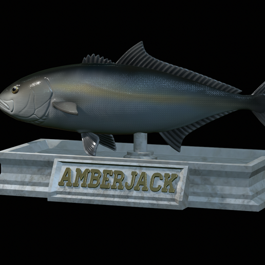 STL file fish greater amberjack / Seriola dumerili statue detailed ...
