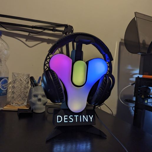 STL file Destiny game logo light up headset stand ⬆️ (3MF)・3D printer ...
