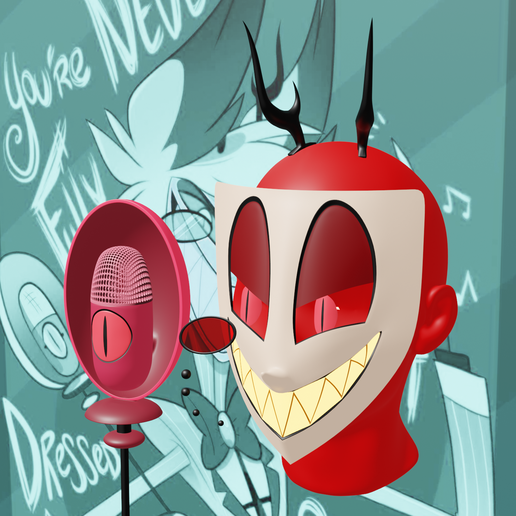 🏨 Alastor mask - Hazbin Hotel cosplay・ STL File for 3D printing・Cults