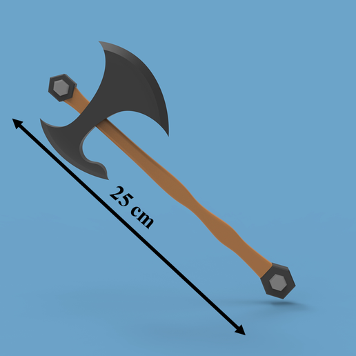 🪓 One-Handed Axe Toy 3D Printable Model・ STL File for 3D printing・Cults