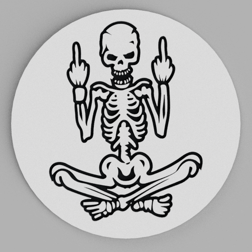 Archivo STL gratuito Esqueleto Calavera Saludando Posavasos 🎃 ・Design ...