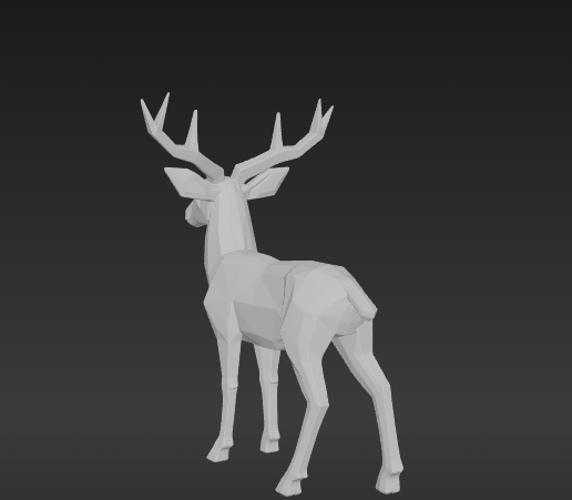 🦌 Low Poly Deer・Free STL File for 3D printing・Cults