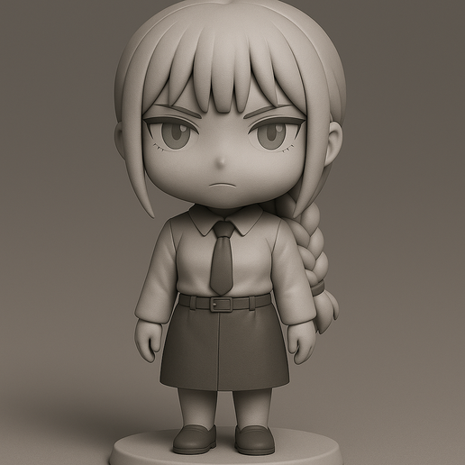 🪚 Makima Chibi - Chainsaw Man・ STL File for 3D printing・Cults