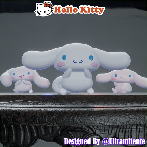 🐱 CINNAMOROLL PACK I (3 desings)・ 3D File for 3D printing・Cults