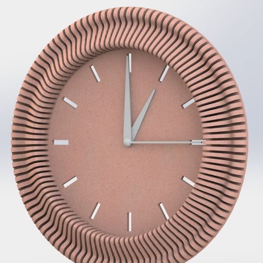 🕰️ Parametric Wall Clock 5・Free STL File for 3D printing・Cults