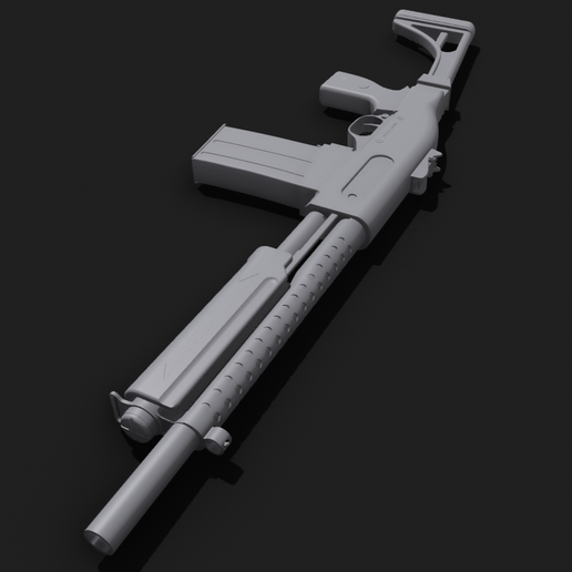 STL file Hawk Type 97-2 Anti-Riot Shotgun ( Prop-Gun ) 1/1 Scale 🦅 (3MF ...