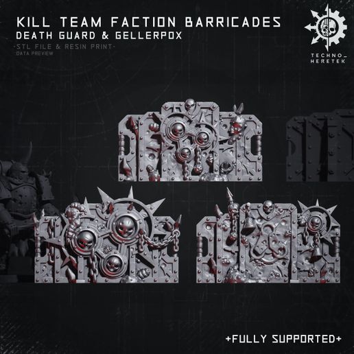 💂 Death Guard Faction Barricades for Wh40k Kill Team Plague Marines ...