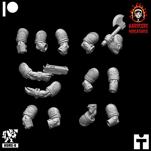 🎲 Kommando Orcs Short Sleeve Arms for CCW・ 3D File for 3D printing・Cults