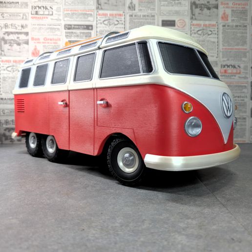 🚗 RC VW Volkswagen T1 Bus 6x6・ 3D File for 3D printing・Cults