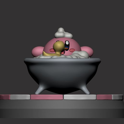 Archivo STL Figura de la hora del baño de Kirby 🐉 ・Plan para descargar ...