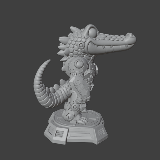 🤖 Robot Sculpture Mech Sculpture crocodile・ STL File for 3D printing・Cults