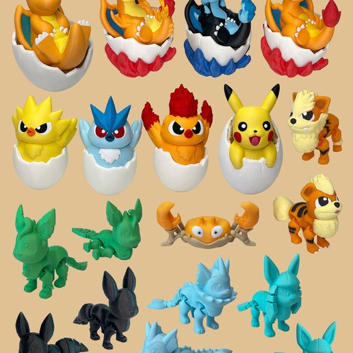 🐉 Golden Pack - 600++ Pokemon models in this pack.・ 3D File for 3D ...