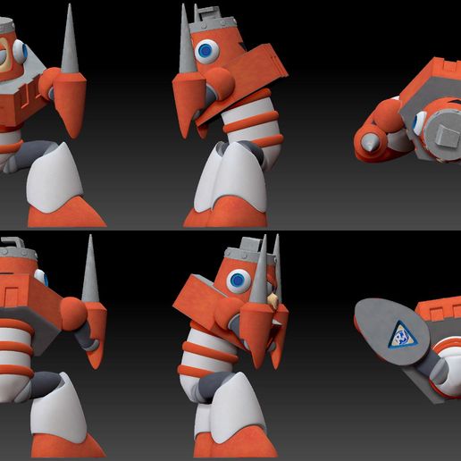 👨 Mega Man 3: Spark Man・ 3D File for 3D printing・Cults