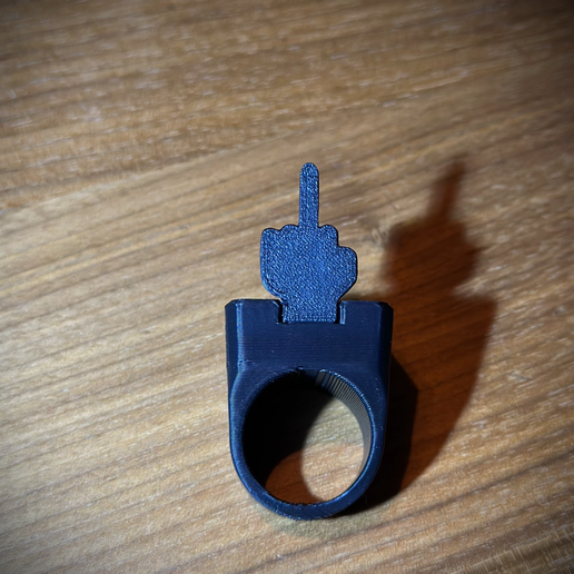 💍 Middle finger ring, "anti-weapon"・Free 3MF File for 3D printing・Cults