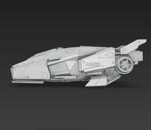 🚗 3D Printable Sci-Fi Cargo Dropship – Futuristic Transport Model・ STL File for 3D printing・Cults