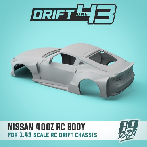 🚗 NISSAN 400Z body for 1:43 scale rc drift chassis・ STL File for 3D ...