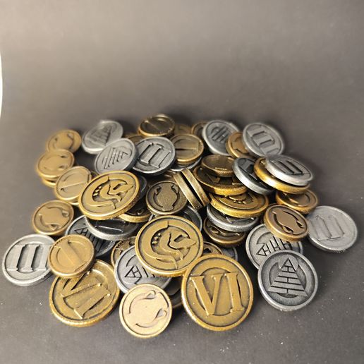 STL file 7 Wonders - Boardgame Upgrade Coins 🪙 ・3D print design to ...