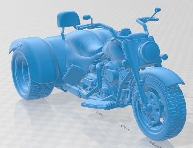 🏍️ Trike Printable Motorbike・ 3D File for ・Cults