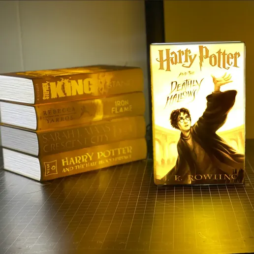 📚 Lithophane Books (Harry Potter Book 7)・Free 3D File for ・Cults